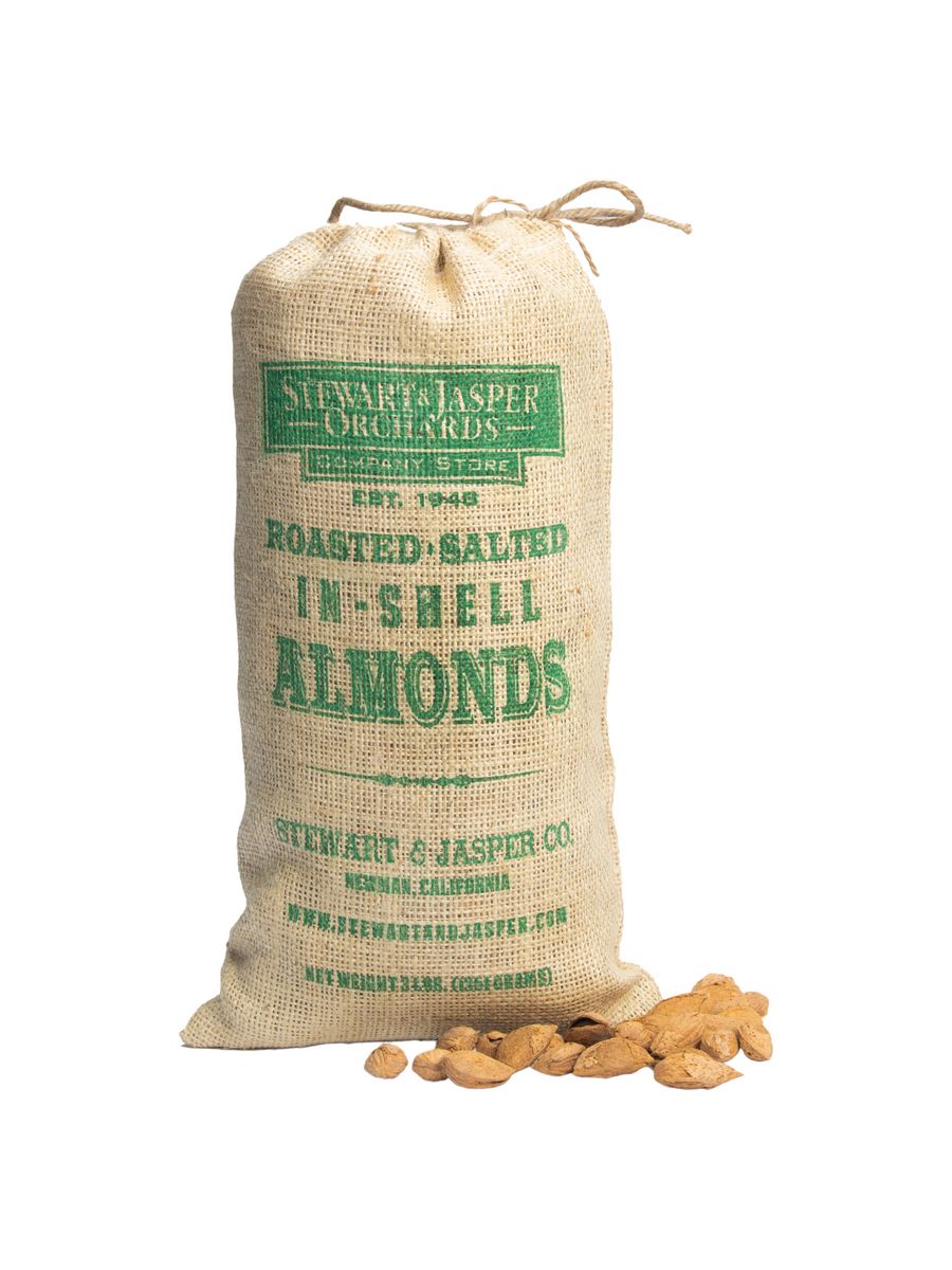 Roasted Salted Inshell Almonds - Burlap Sack – Stewart & Jasper Orchards